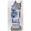 Delft blue & white porcelain windmill clock