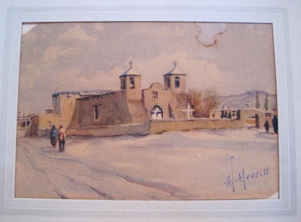 Original A.J. Merrill Artist Signed Watercolor