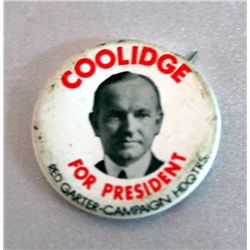 'Coolidge For President' Campaign Button