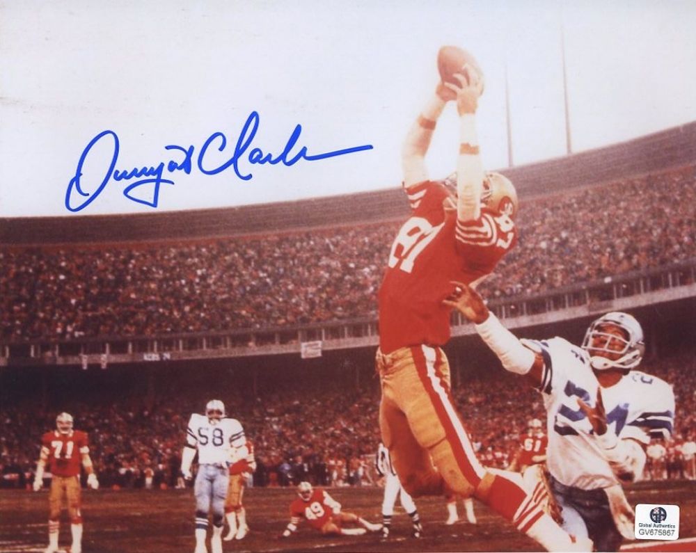 Dwight Clark Signed 49ers "The Catch" 8x10 Photo (GA COA)