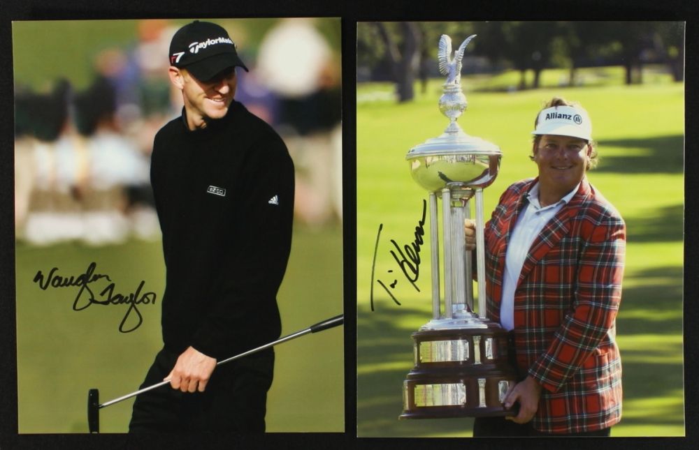 Vaughn Taylor & Tim Herron Signed 8x10 Photos (PA LOA)