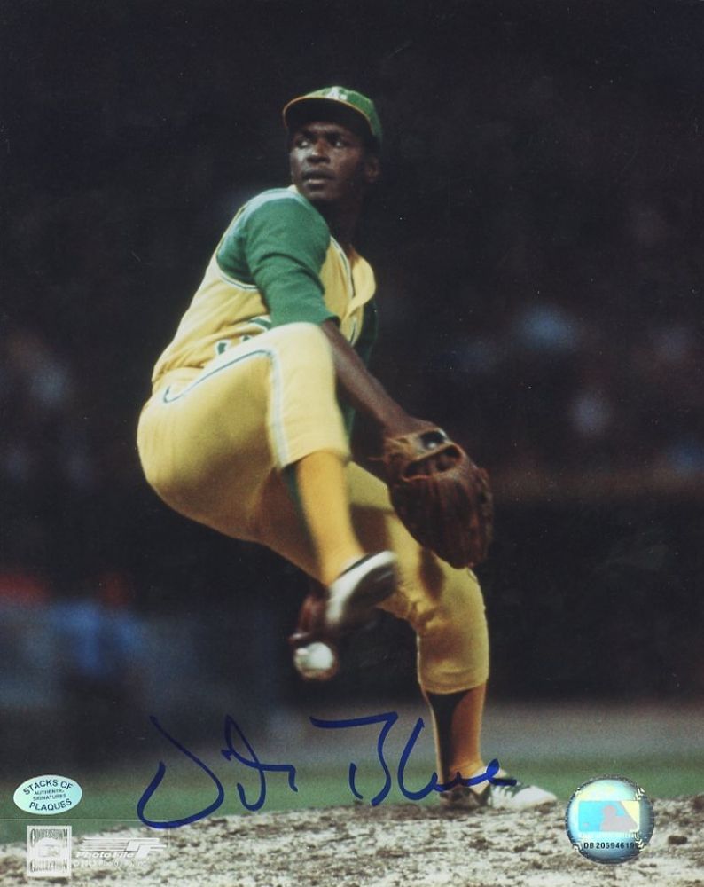 Vida Blue Signed Athletics 8x10 Photo (SOP COA)