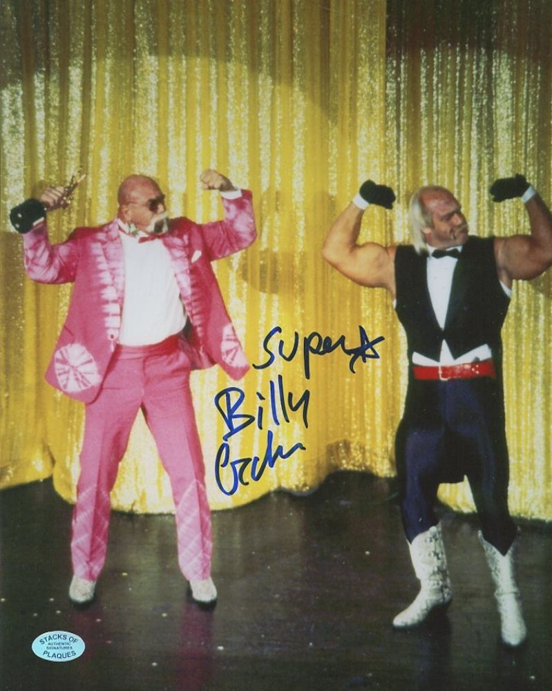 "Superstar" Billy Graham Signed 8x10 Photo with Hulk Hogan (SOP COA)