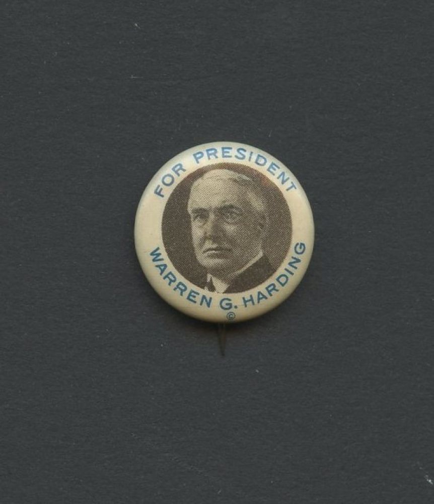7/8" Warren G. Harding 1920 Campaign Button