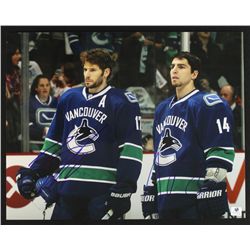 Ryan Kesler and Alexandre Burrows Signed Canucks 11x14 Photo (GA COA)