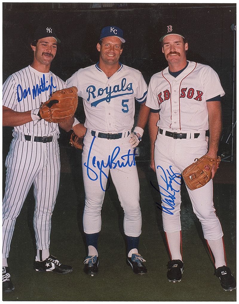 Don Mattingly, George Brett, and Wade Boggs
