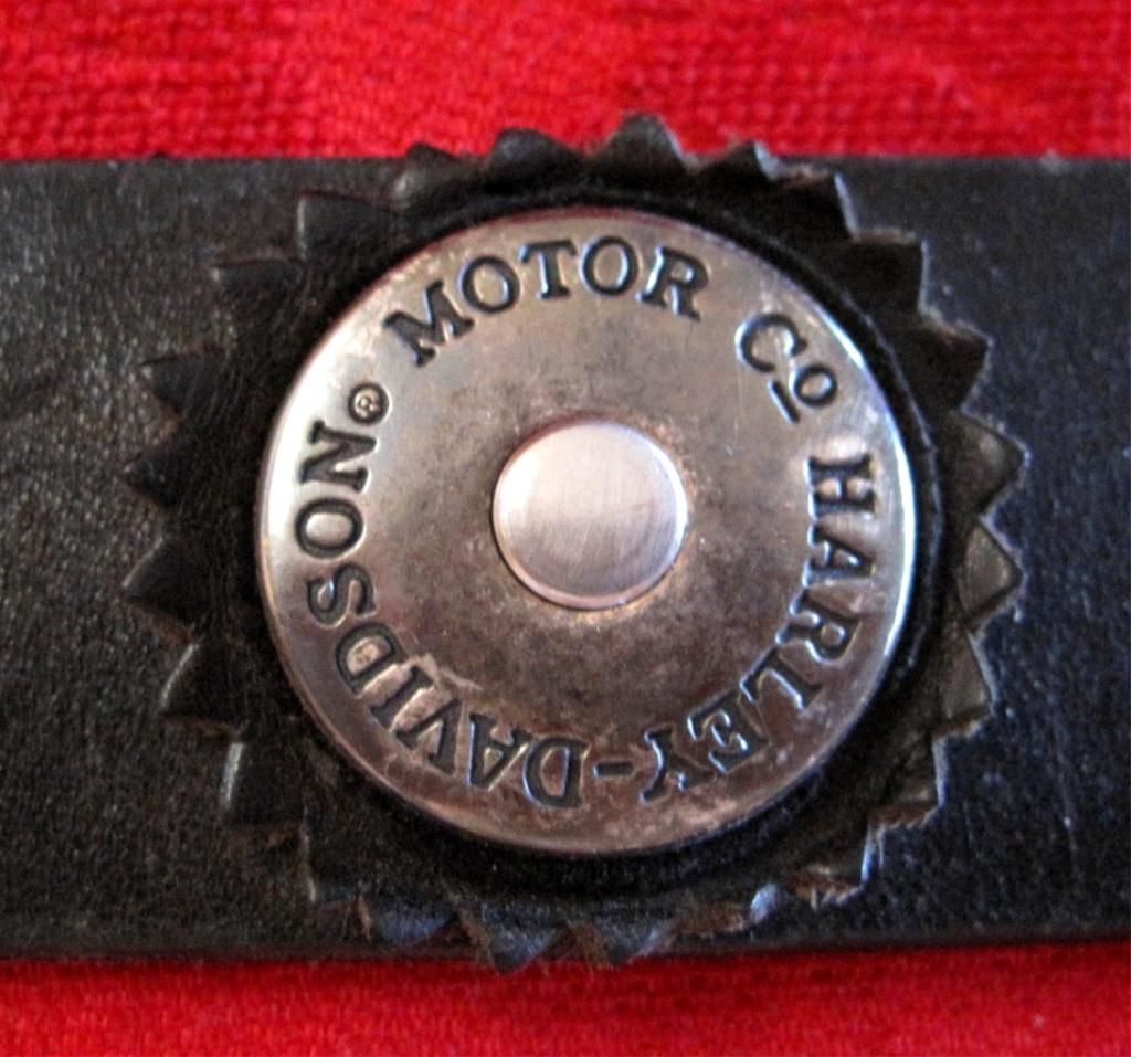 Harley Davidson Concho & Stitched Mens Belt