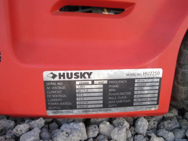 Husky 2,250 Watt Generator