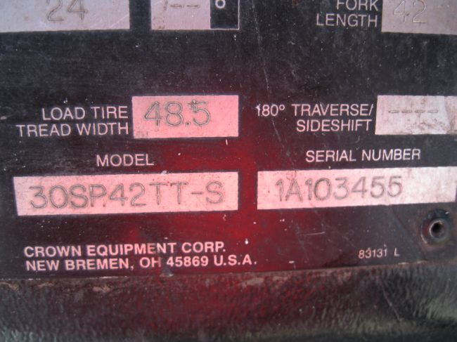 Crown 30SP42TT-S Stand-Up Forklift