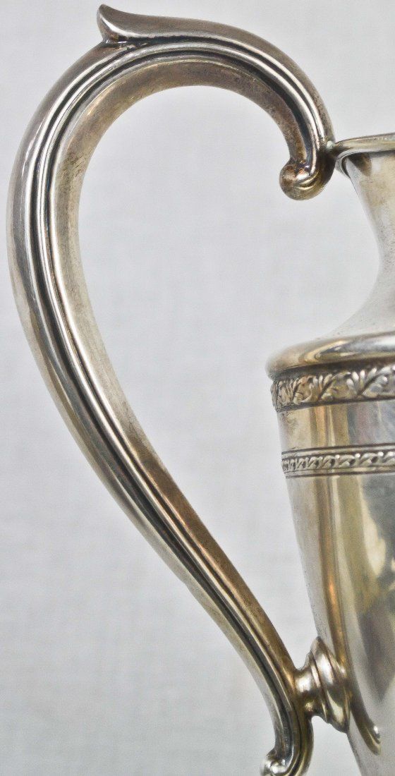 Antique large sterling silver pitcher. Hallmarked