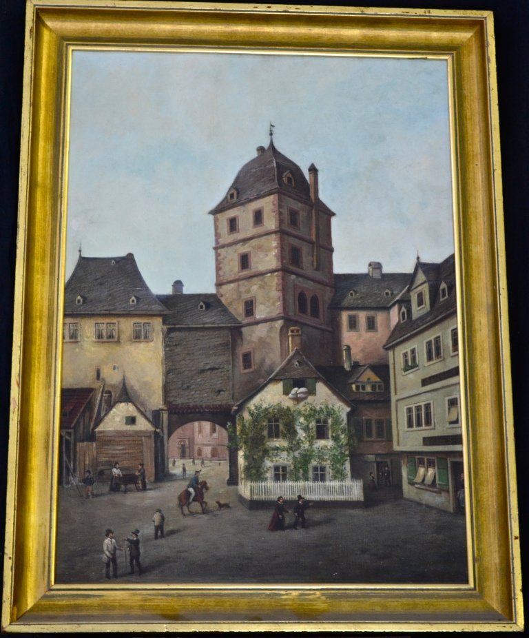 Oil on canvas painting signed Borg 1907