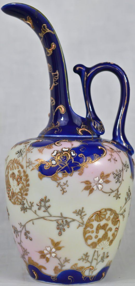 Vintage Japanese Moriage porcelain pitcher