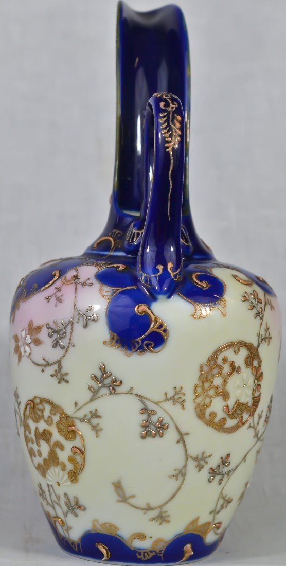 Vintage Japanese Moriage porcelain pitcher