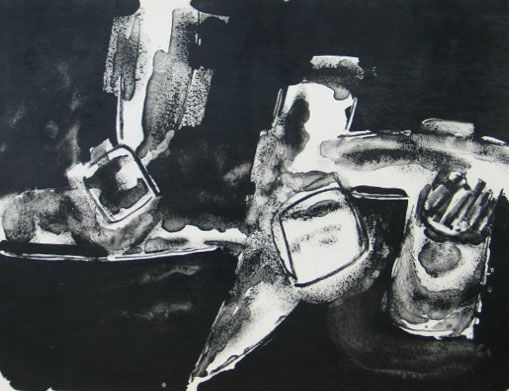 DOBASHI JUN DOBASHI Signed Lithograph Japanese Art 1961