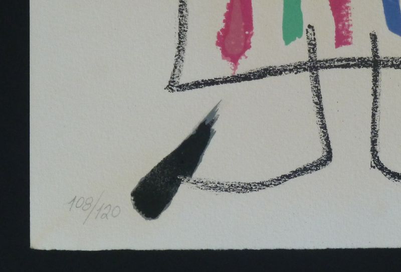 MIRO JOAN MIRO Original Hand Signed Lithograph 1975 Surrealism Spanish