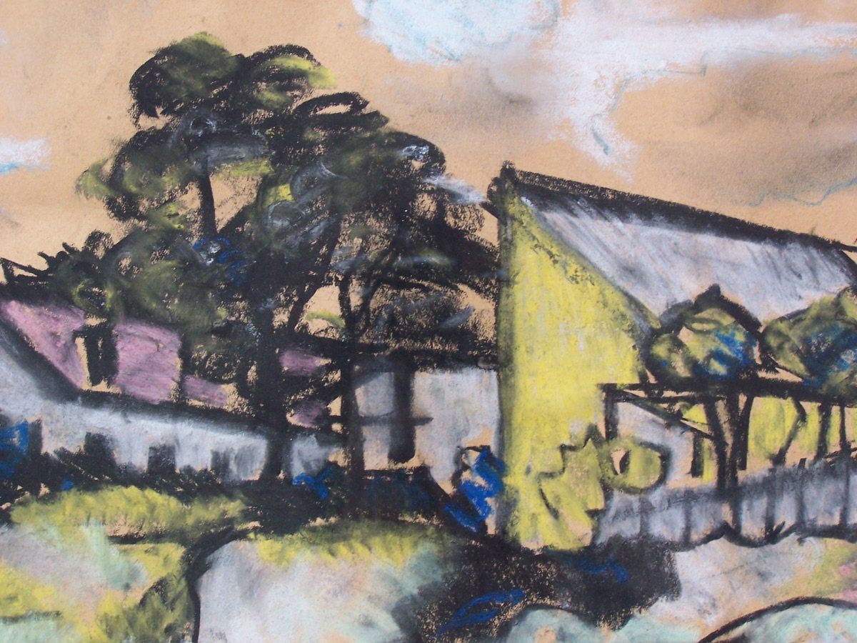 SCHEIBER HUGO SCHEIBER Signed Painting Hungarian Art Cubism