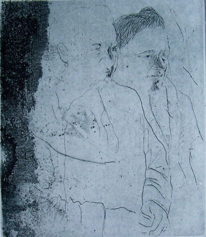 GILDOR JACOB GILDOR Signed Etching Israeli Art