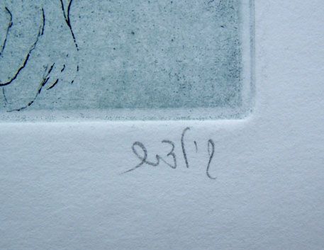 GILDOR JACOB GILDOR Signed Etching Israeli Art