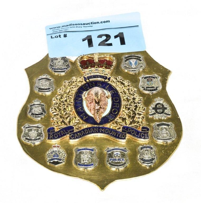 Royal canadian mountain police badge set