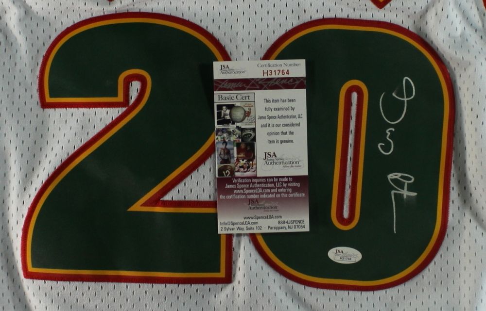 Gary Payton Signed Sonics Jersey (JSA COA)