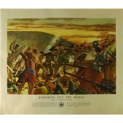 Vintage "US Army In Action" Moro Rebellion War Poster Published in 1953 ...