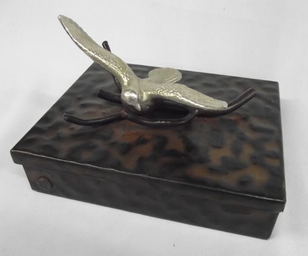 Hammered Metal Bird Box by Jan Barboglio