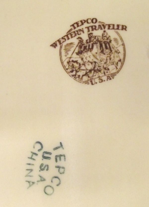 Tepco China Platter ''Western Traveler''