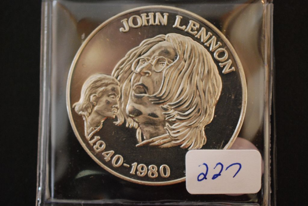 Silver Trade Unit Silver Round; 1940-1980 John Lennon; .999 Fine Silver ...