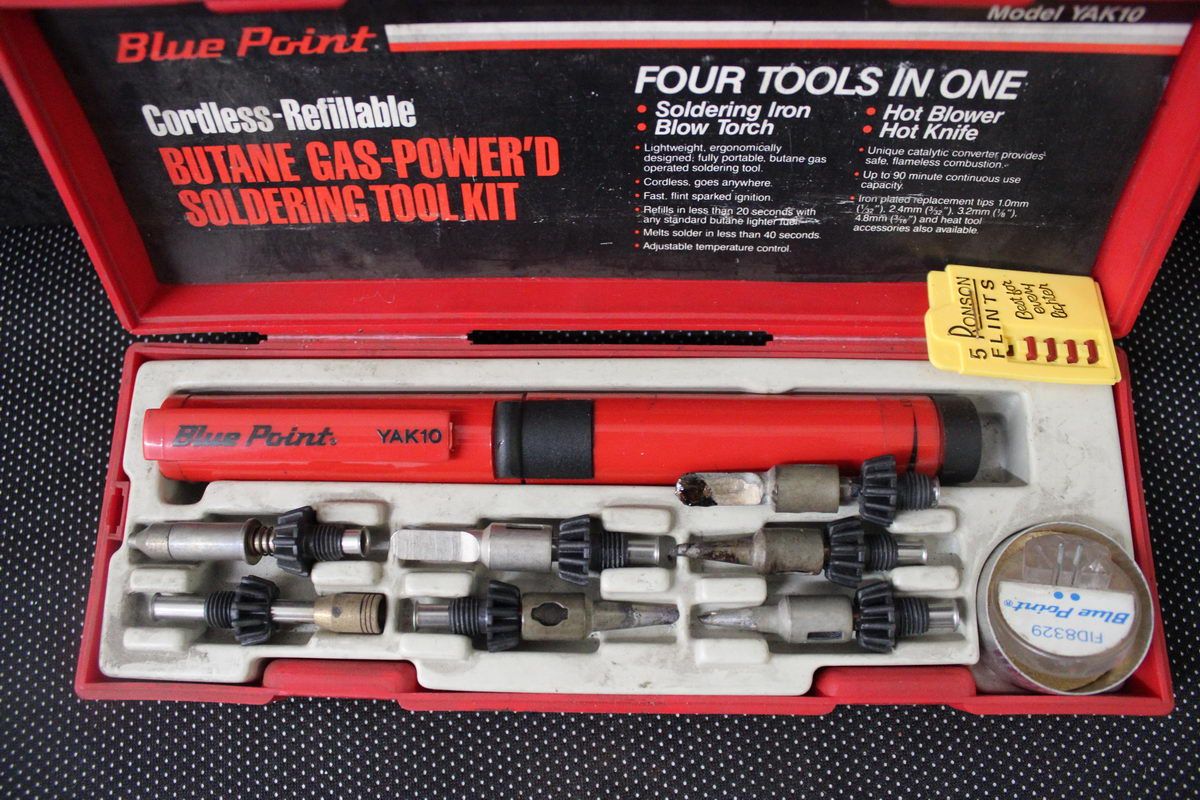BLUEPOINT CORDLESS BUTANE SOLDERING IRON KIT