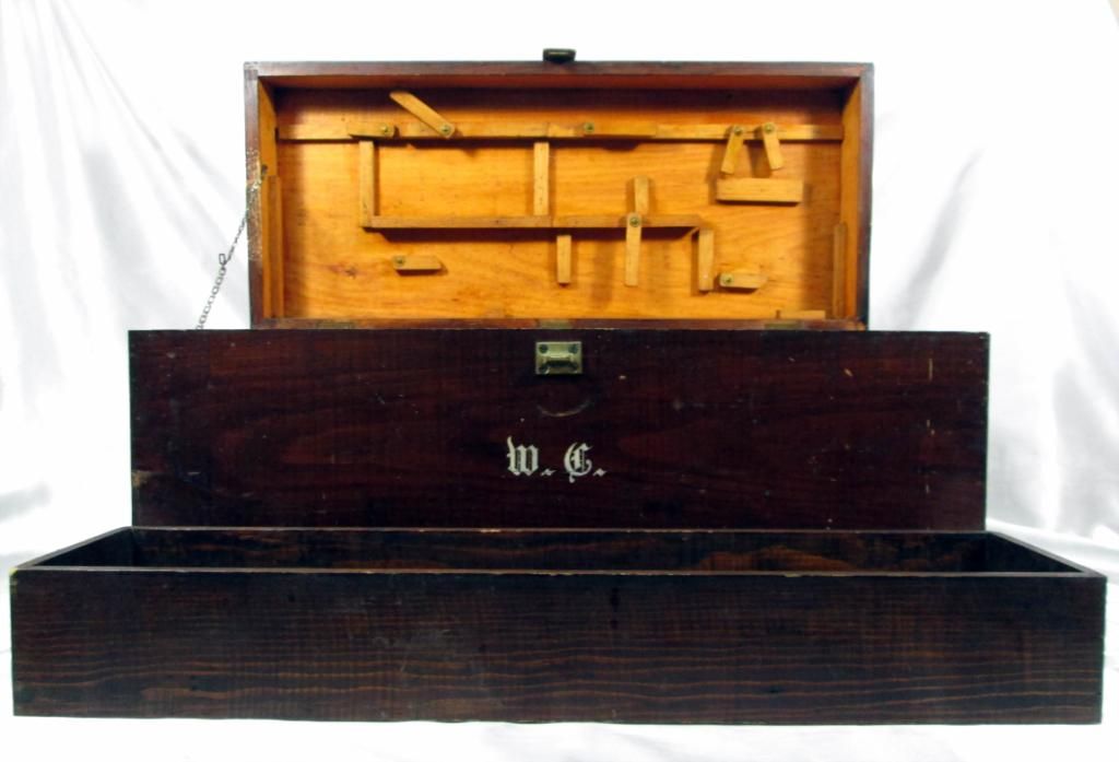 Beautiful Antique Wood Carpenter's Box