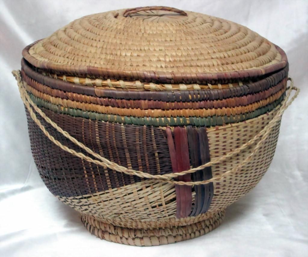 Handmade Covered Grass Basket
