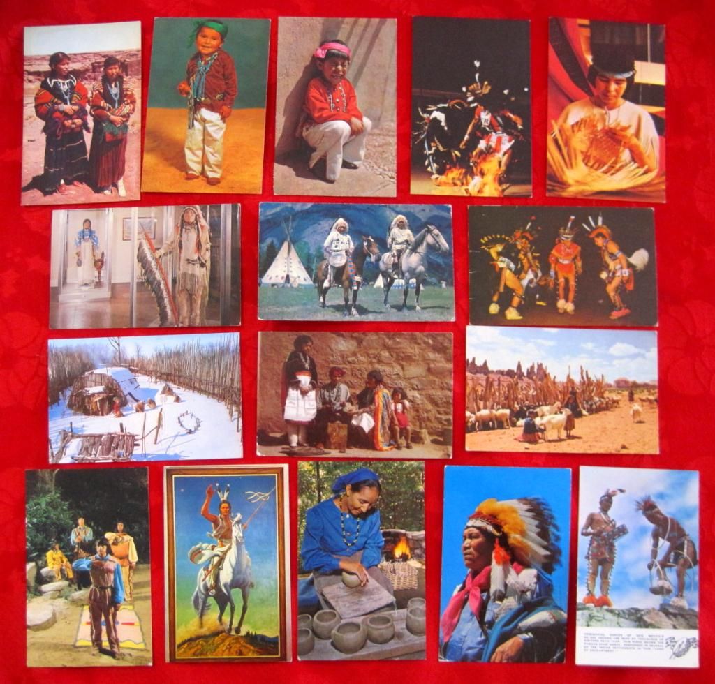 Lot of 16 Vintage Native American Indian Postcards