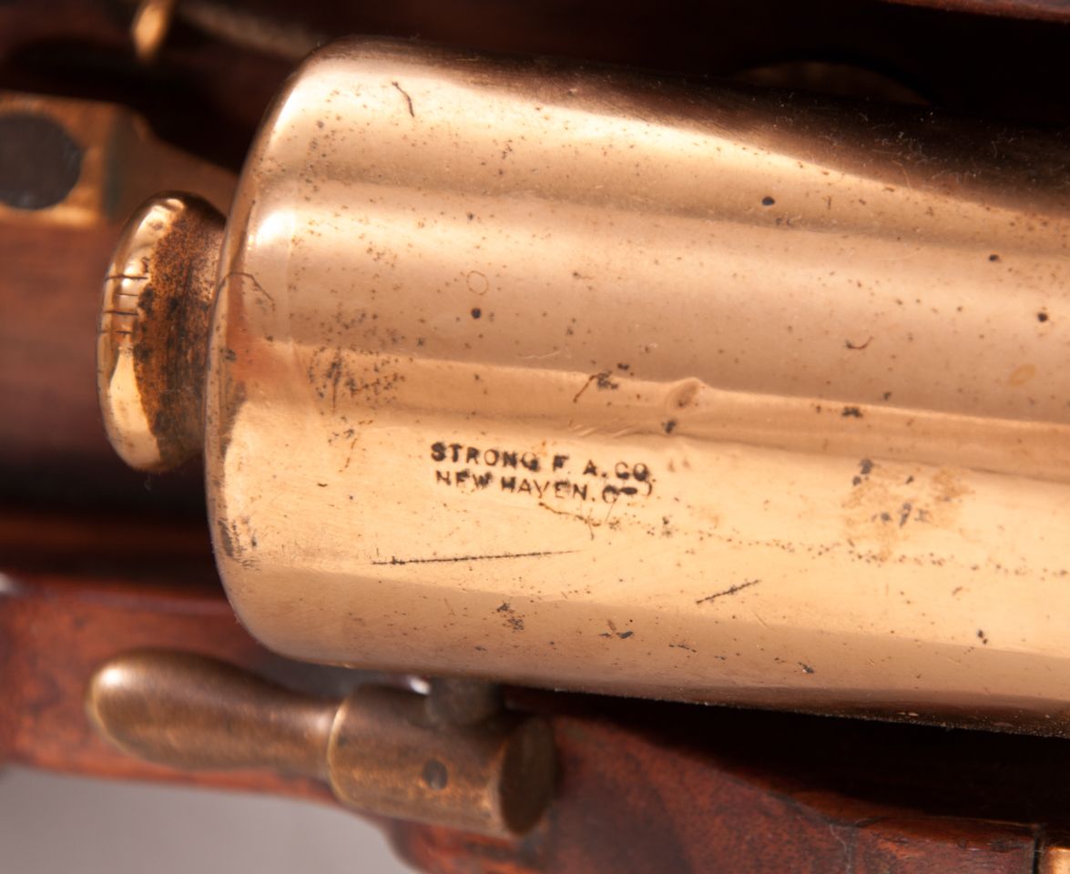 Brass Signal Cannon, by Strong, New Haven, CT.
