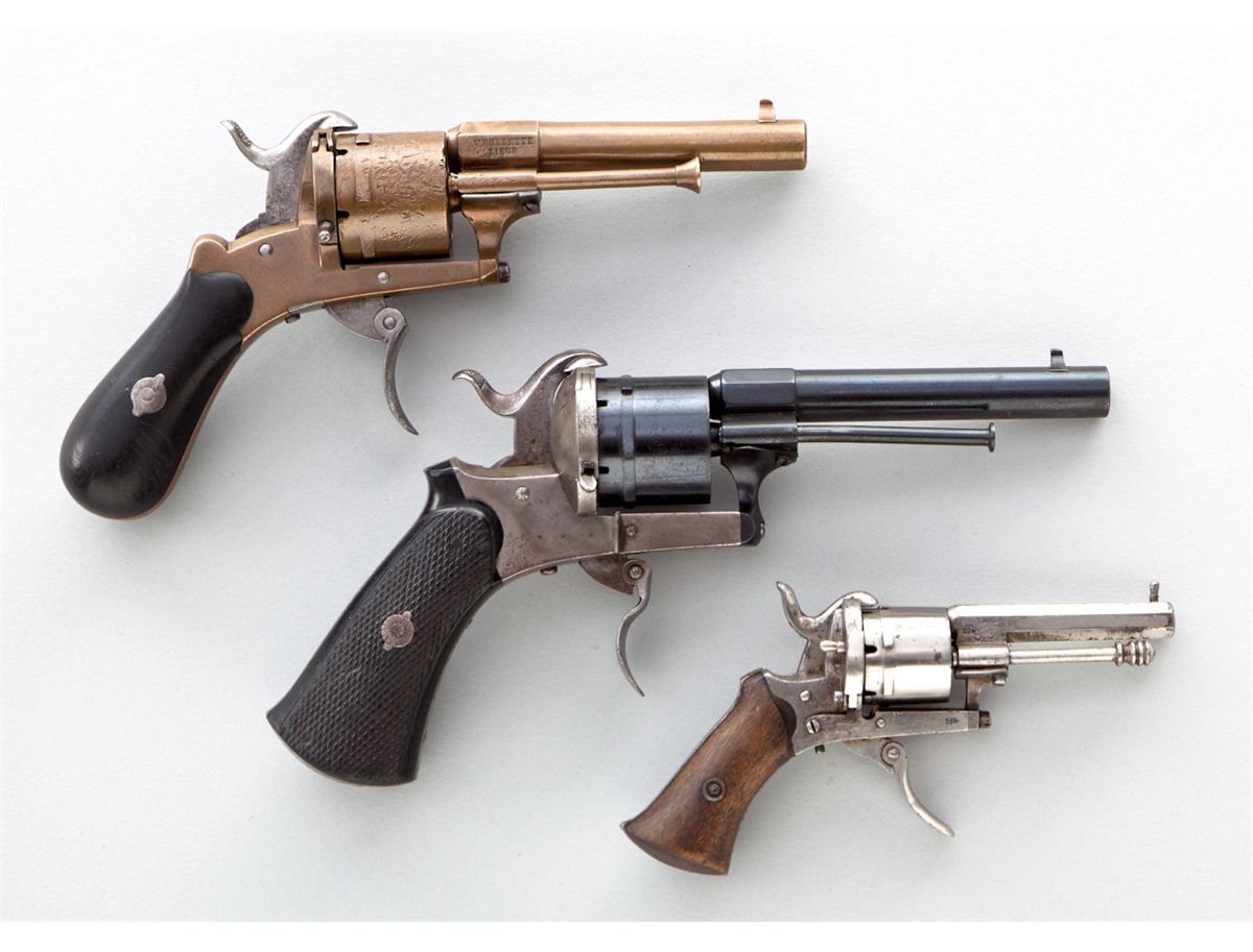 Lot of 3 LeFaucheux Pinfire Revolvers
