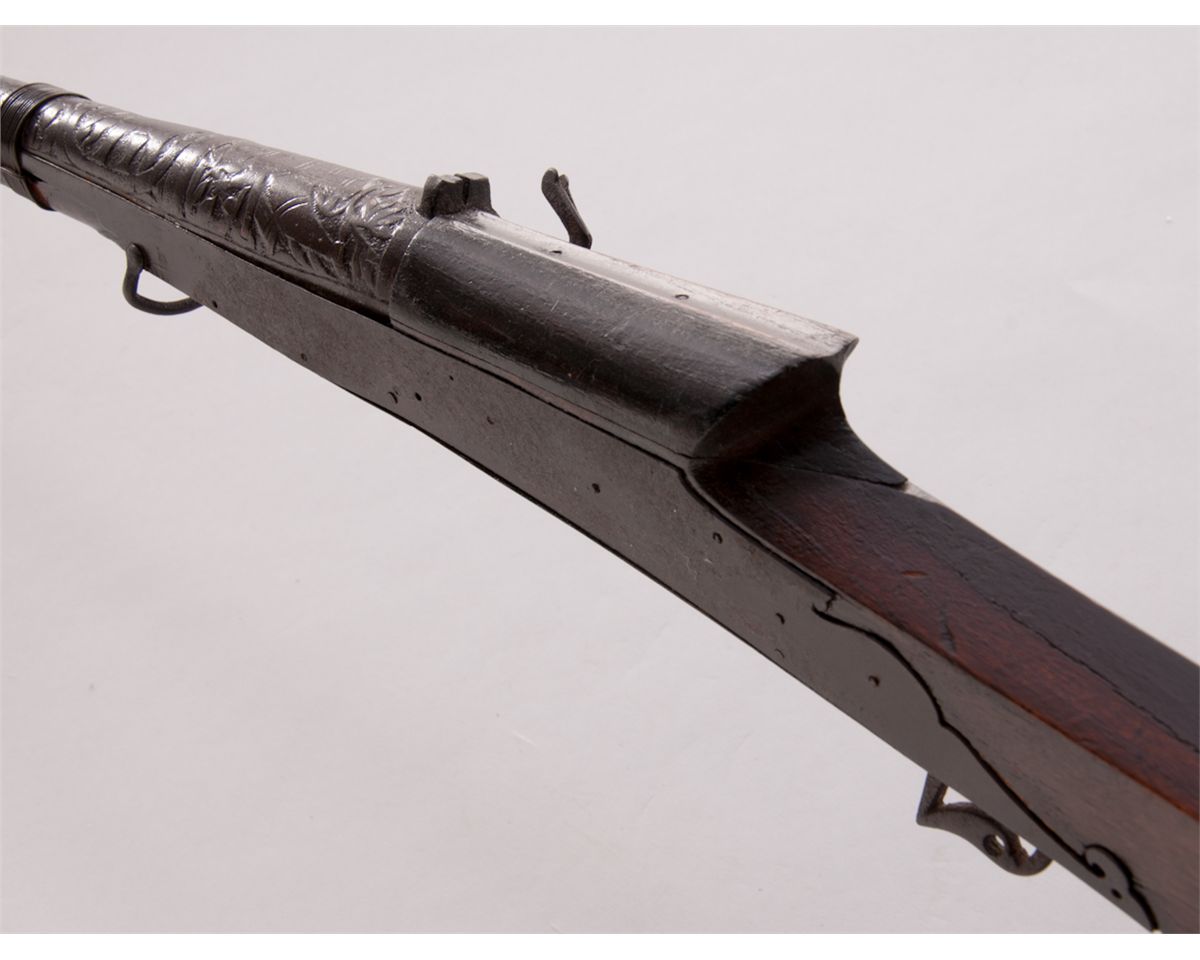 Chiseled and Wire Wrapped Matchlock Musket