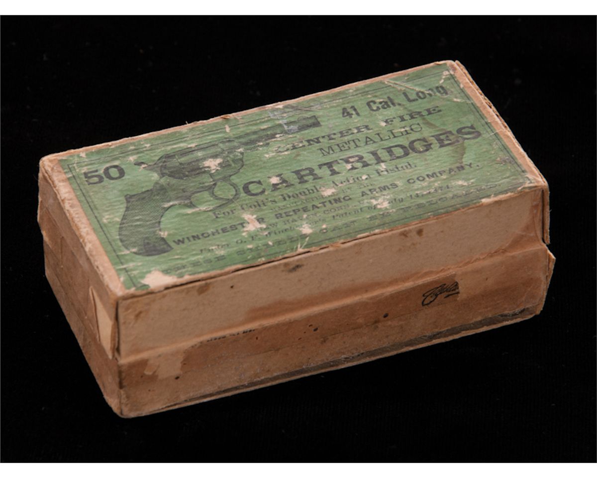 Green Label Winchester Picture Box of .41 Cal. Long Cartridges