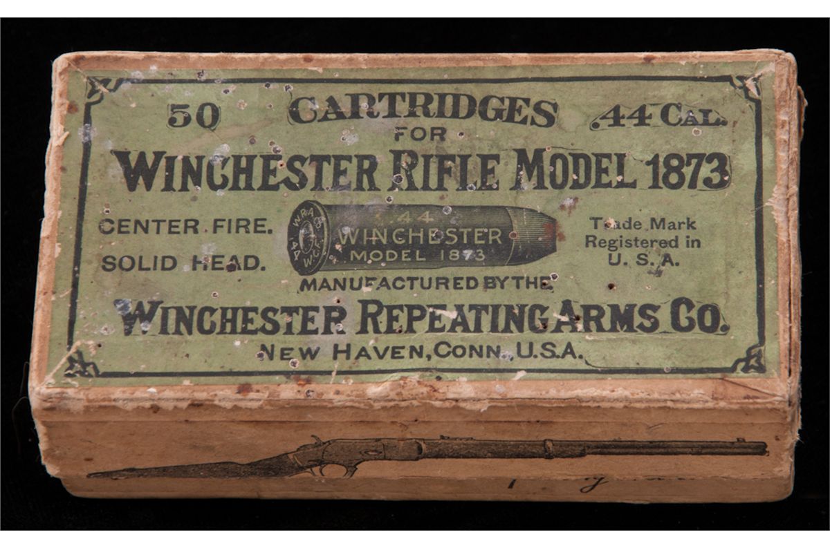 Very Early 20th Century Box of 50 Winchester .44-40 Cartridges