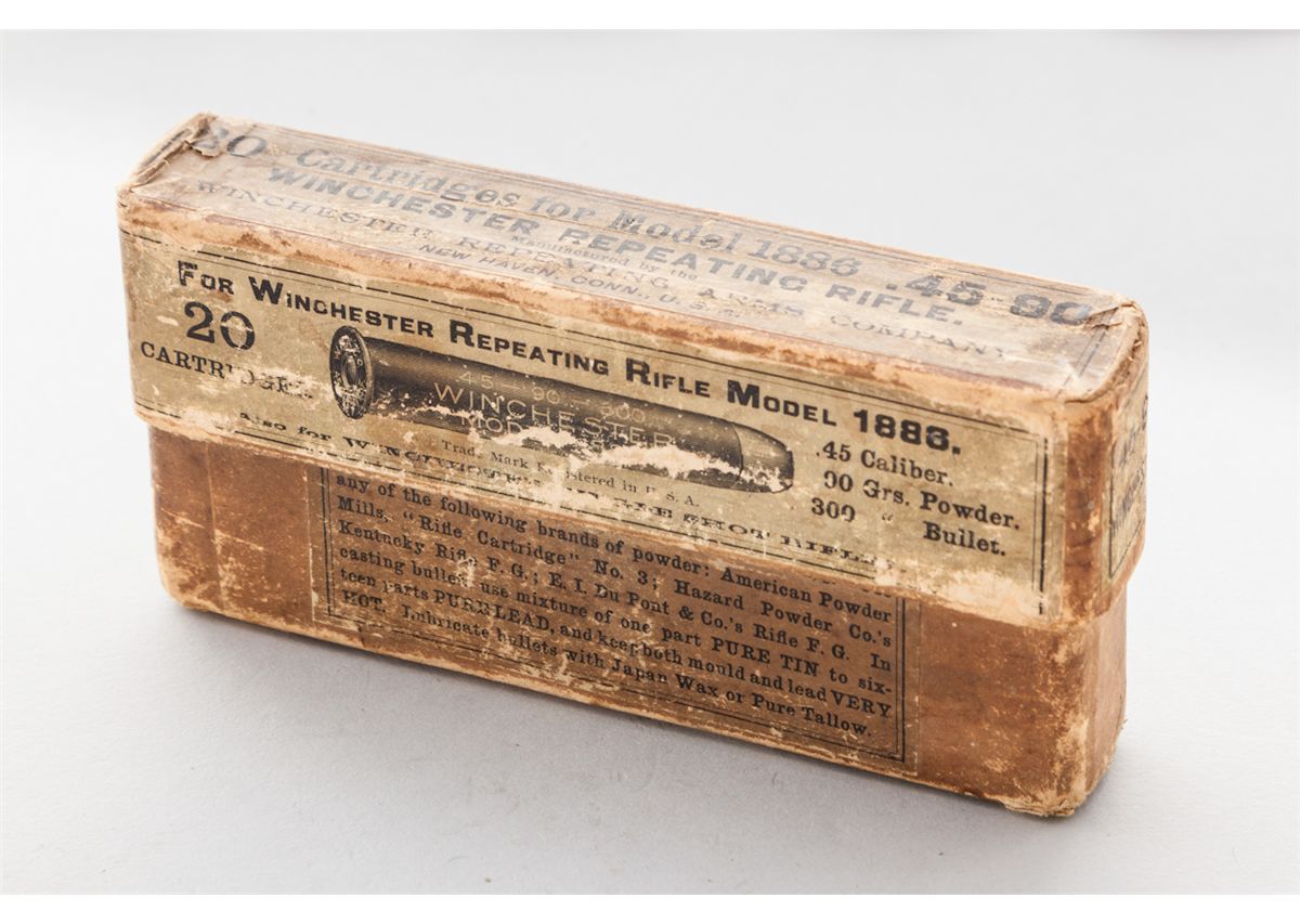Antique Box of Winchester .45-90 Cartridges
