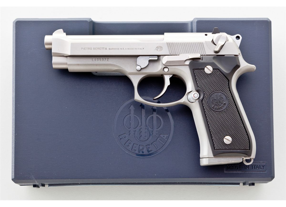 Stainless Beretta 92FS Semi-Automatic Pistol
