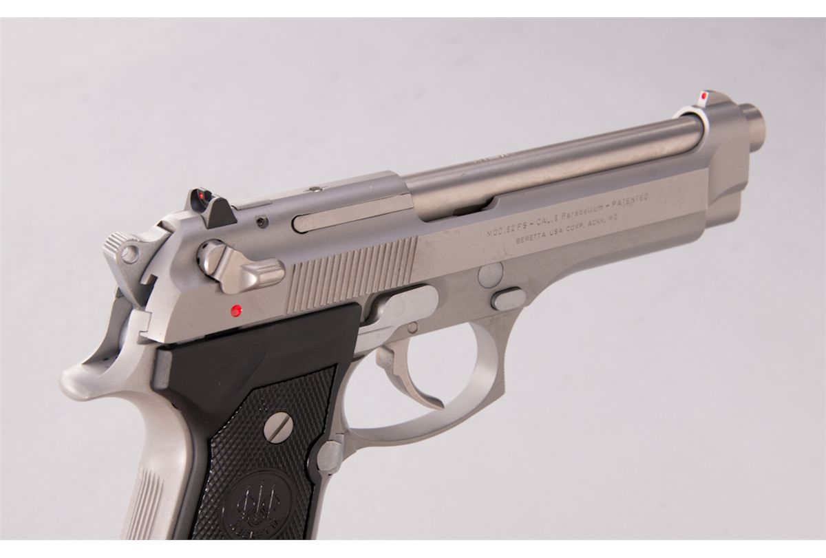 Stainless Beretta 92FS Semi-Automatic Pistol
