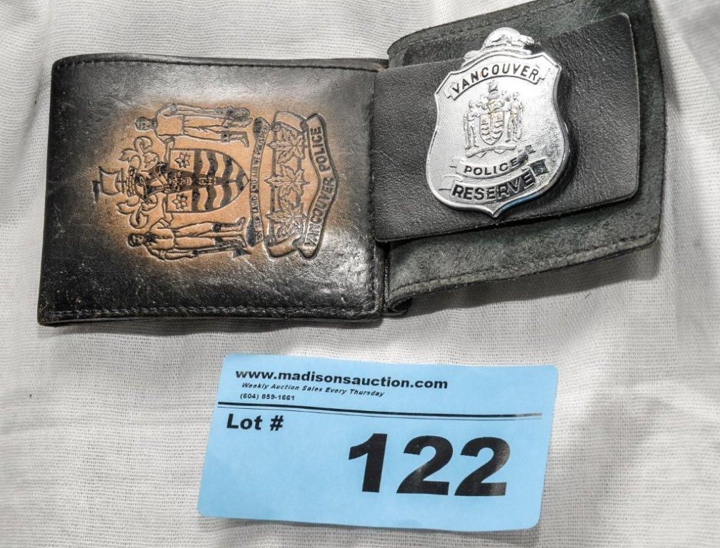 Vancouver police reserve badge