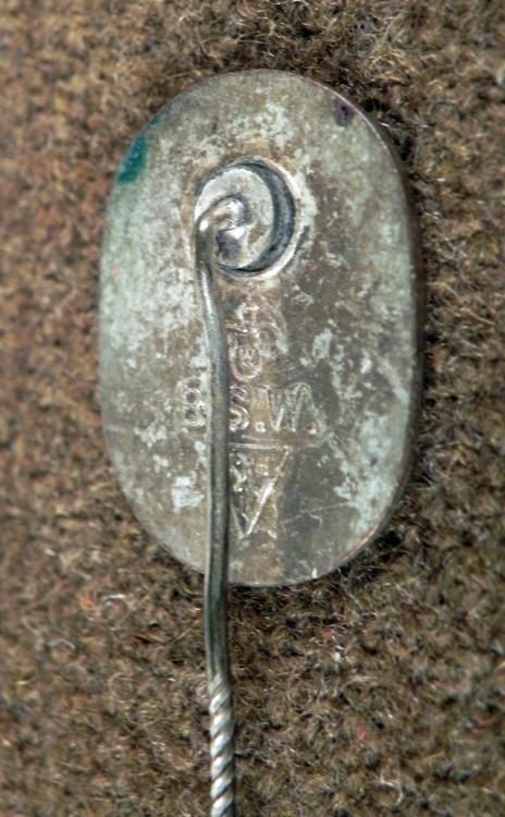 ORIGINAL NAZI RAD REICH ARBEIT DIENST ENAMEL STICKPIN