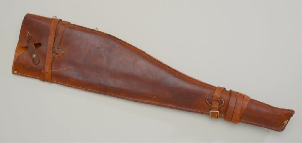 “Jumbo Brand” heavy leather rifle scabbard by The Schoellkopf Co. of ...