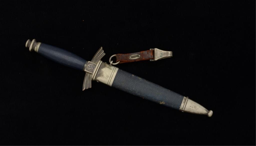 Nazi dagger and sheath, Flieger Corps, in overall good condition, blade ...