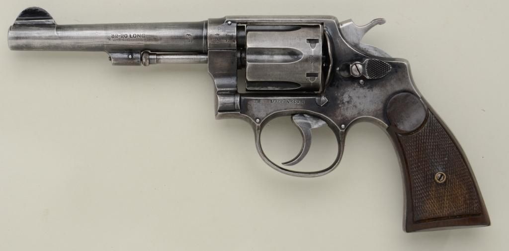 Spanish copy of a Smith & Wesson hand ejector revolver, .32-20 Long ...