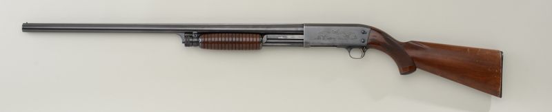 Ithaca Model 37R Featherlight pump action shotgun, 12 gauge, 2-3/4” chamber, 28” barrel, blue fini