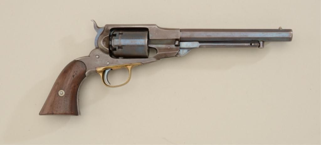 Remington-Beals Navy percussion revolver, .36 cal., 7-1/2” octagon ...