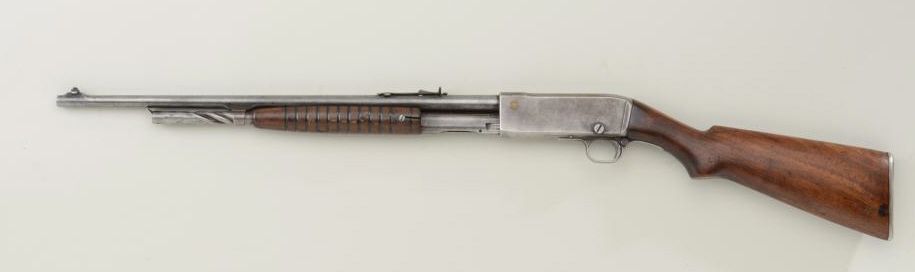 Remington Model 14 pump action rifle, .25 REM. cal., 22” barrel, grey ...