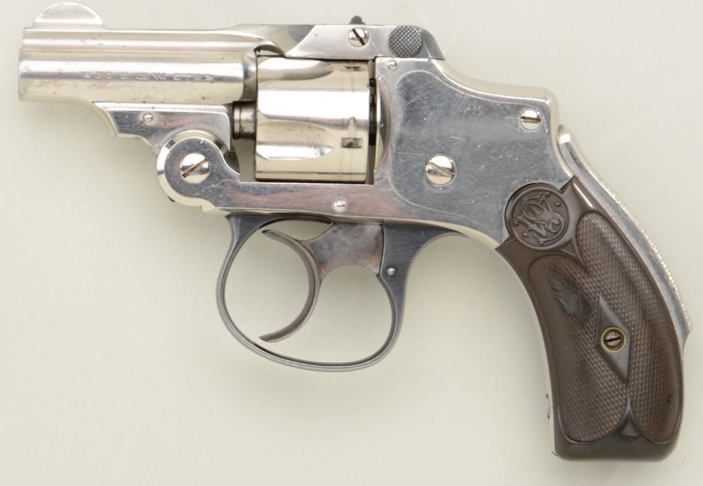 Smith & Wesson Safety Hammerless Bicycle Model DA revolver, .32 cal., 2 ...
