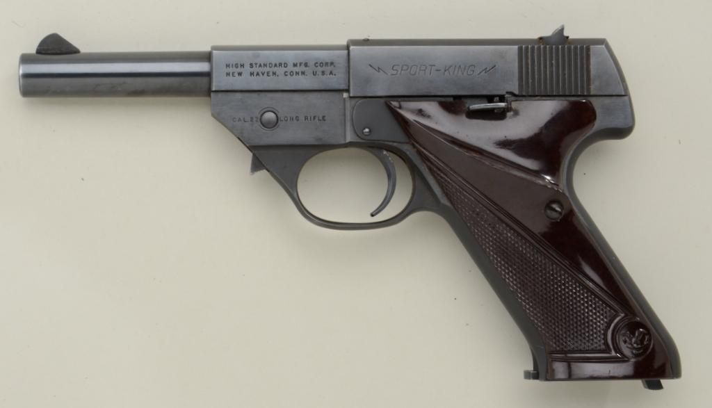 Hi-Standard Sport-King semi-auto pistol, .22LR cal., 4-1/2” barrel ...